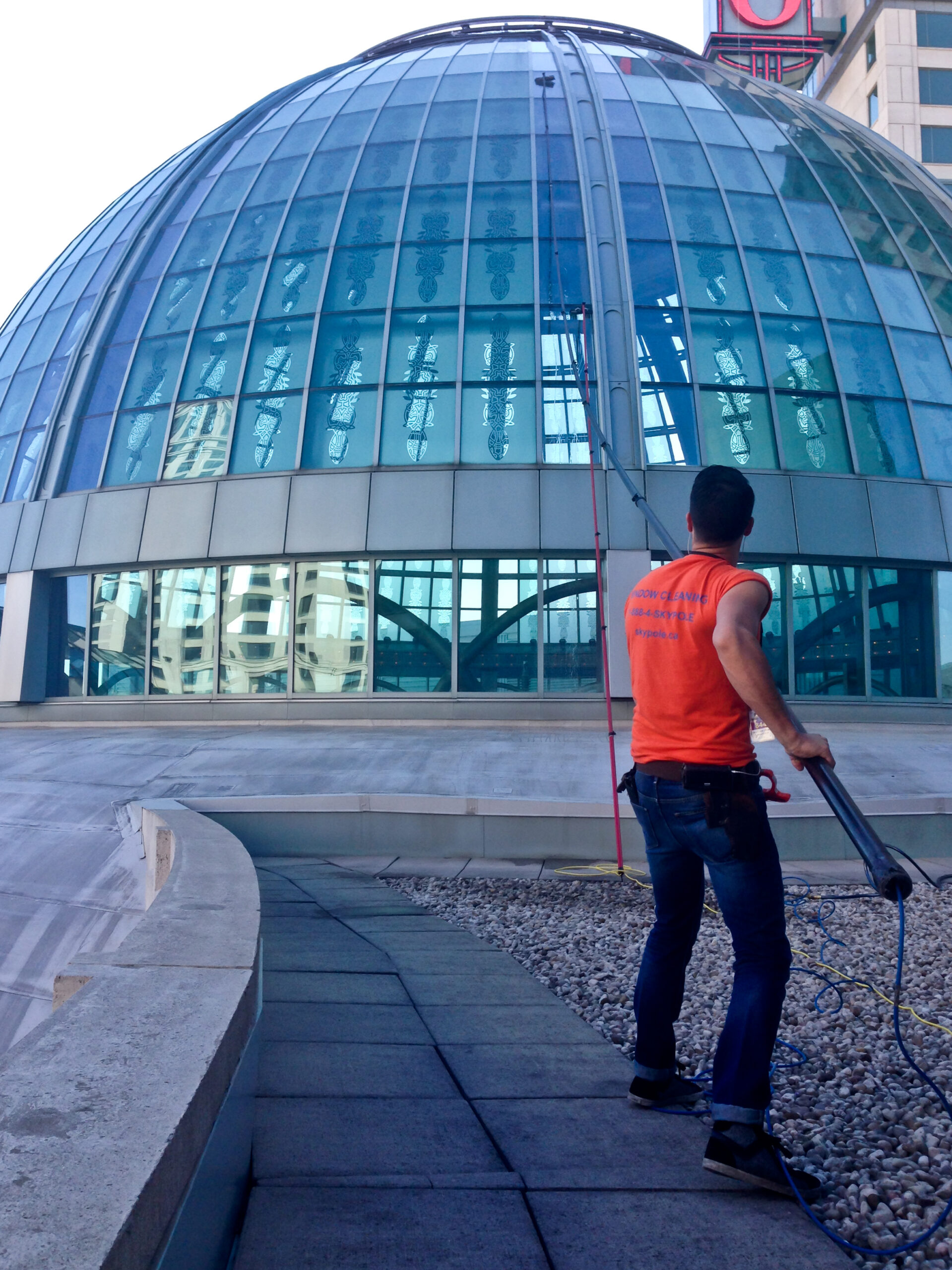 Cleaning Glass Dome - Skypole