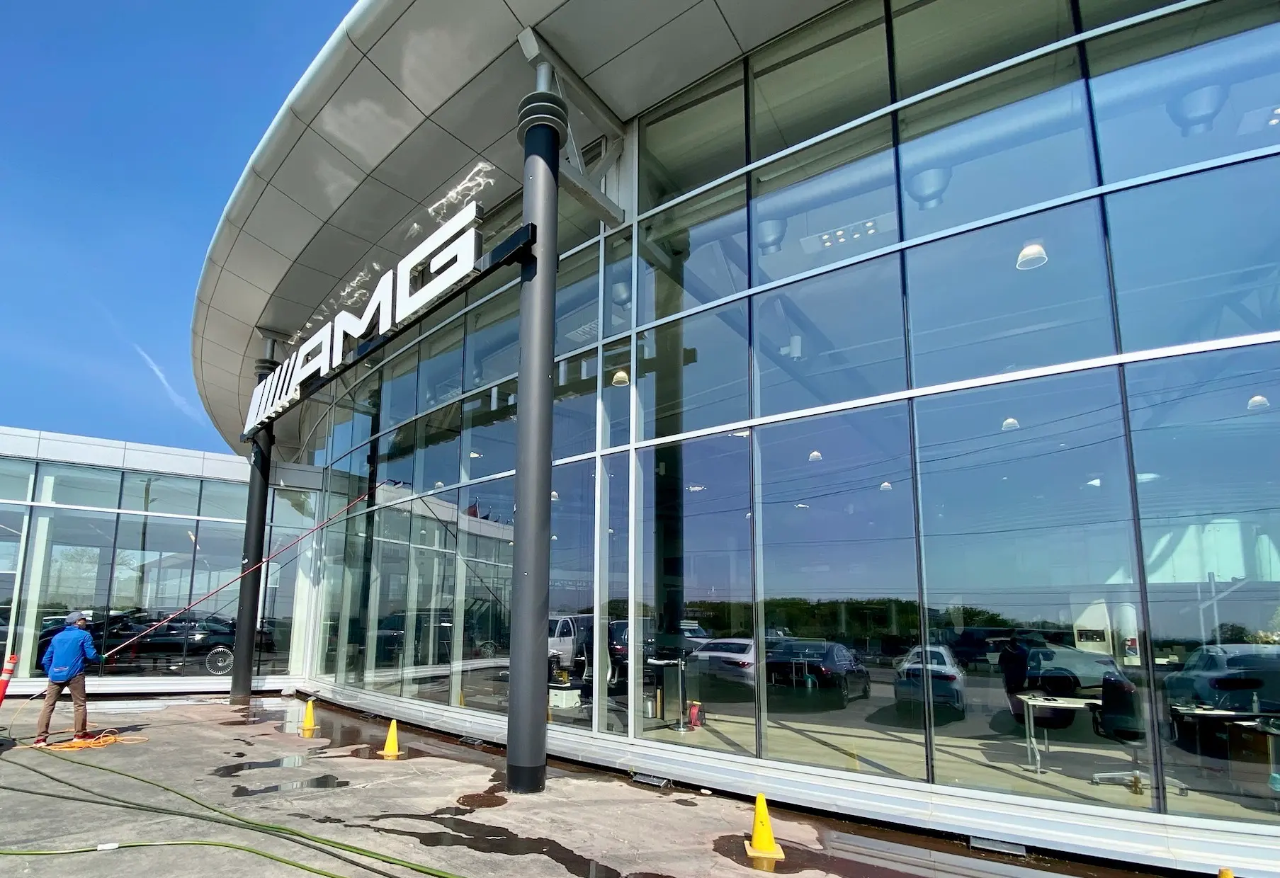 Mercedes Building Window Cleaning Services | SkyPole